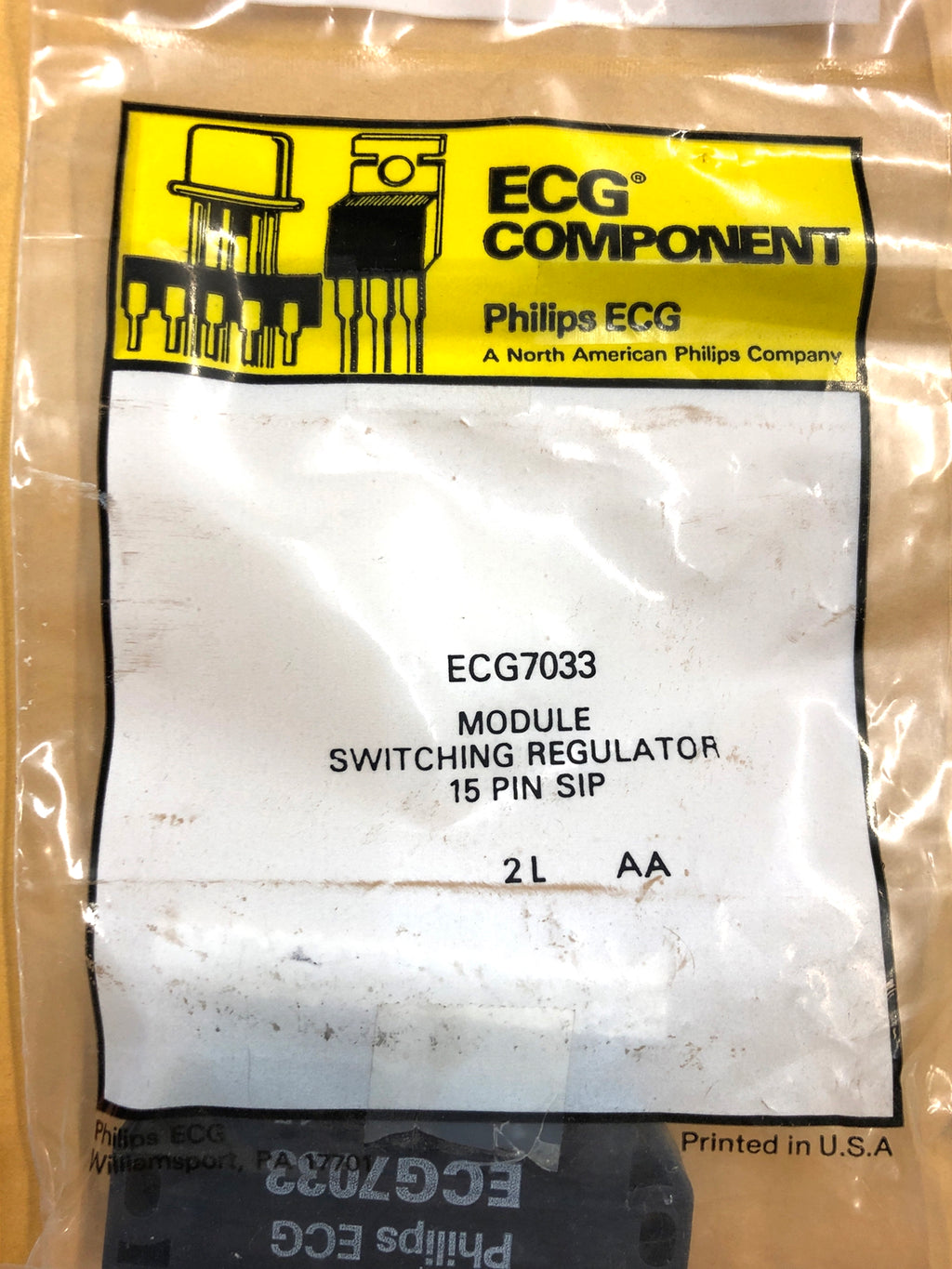 ECG7033, 115V AC Switching Regulator Power IC ~ 15 PIN SIP-M (NTE7033) – MarVac Electronics
