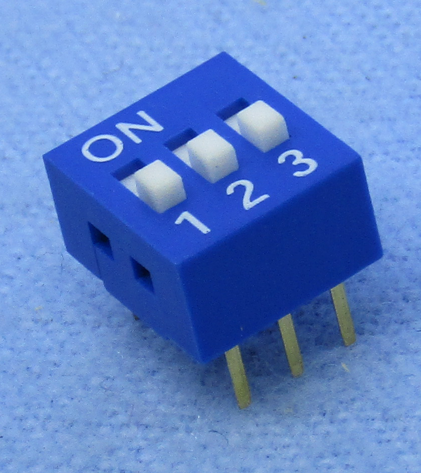 Philmore 30-1003 3 Position DIP Switch, 2.54mm Spacing ON-OFF 100mA@50 – MarVac Electronics