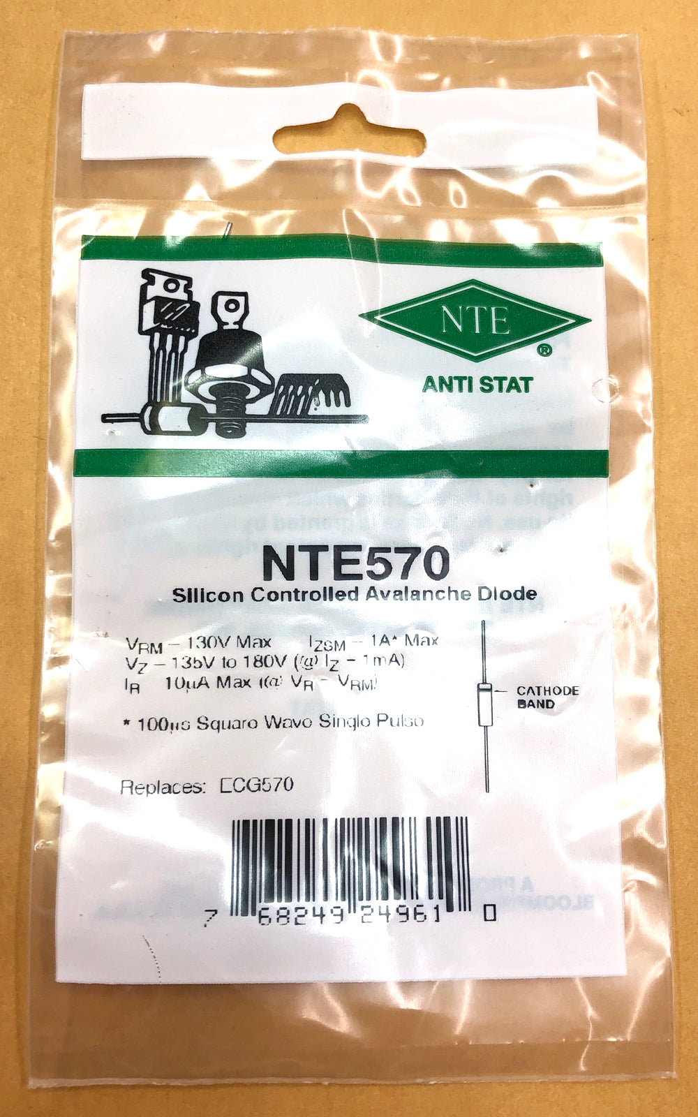 NTE570 Silicon Controlled Avalanche Diode ~ 130V PRV @ 1A ~ (ECG570) – MarVac Electronics