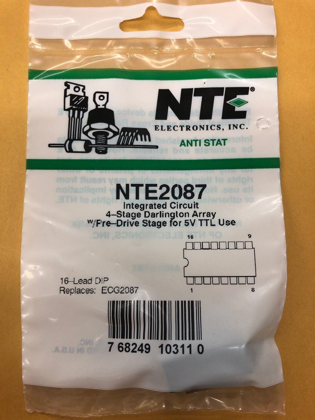 NTE2087 INTEGRATED CIRCUIT – MarVac Electronics