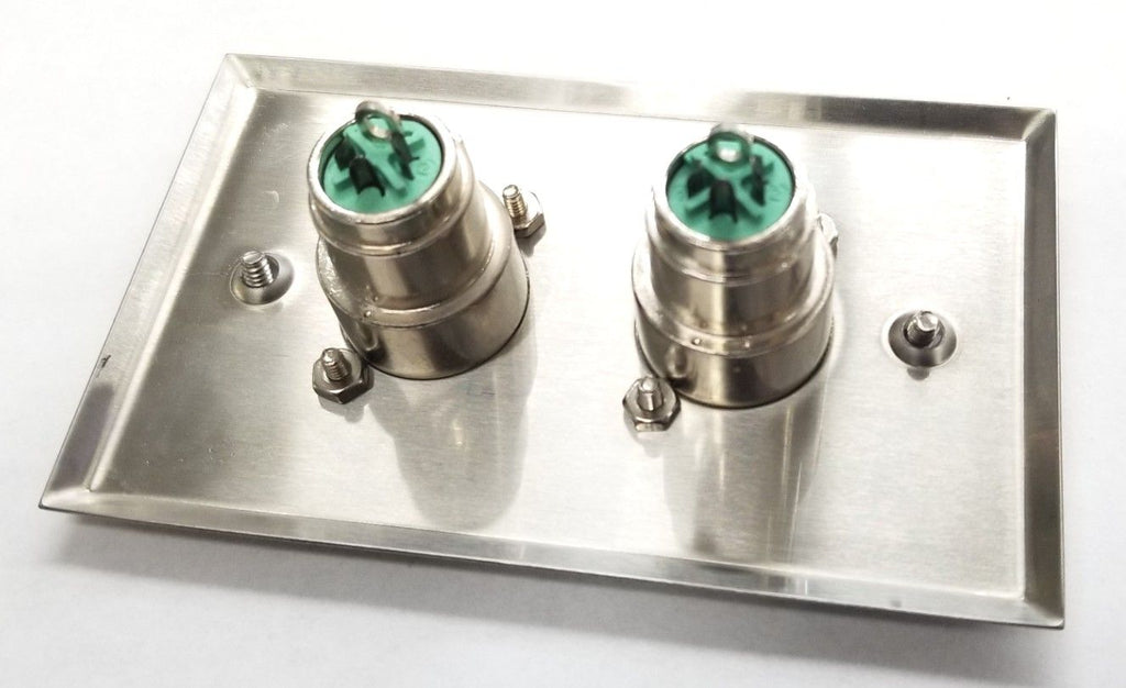 Switchcraft K3FS, 1 Gang XLR Wall Plate with 2 (Rectangular) D3F XLR C – MarVac Electronics