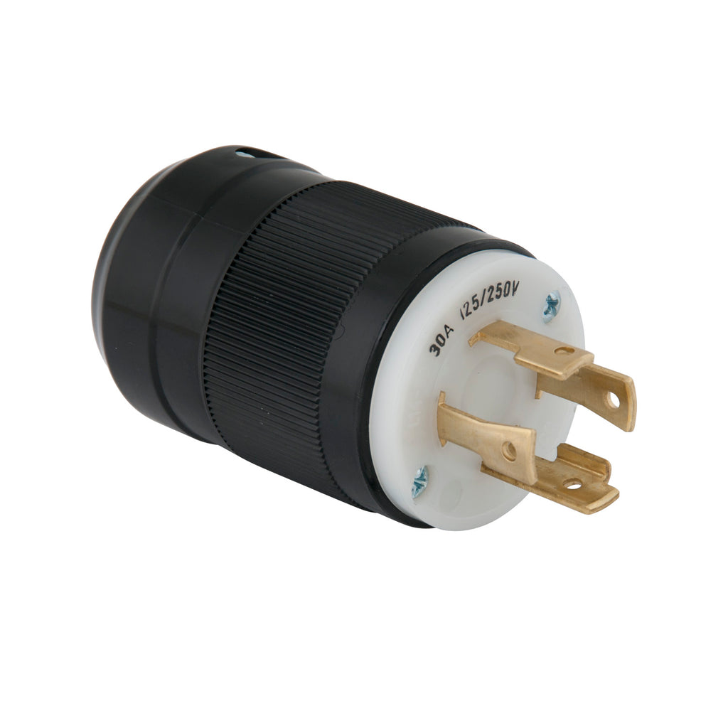 Marinco 3014P, 30A 125/250V 3 Pole 4 Wire Locking NEMA L14-30P Plug ...
