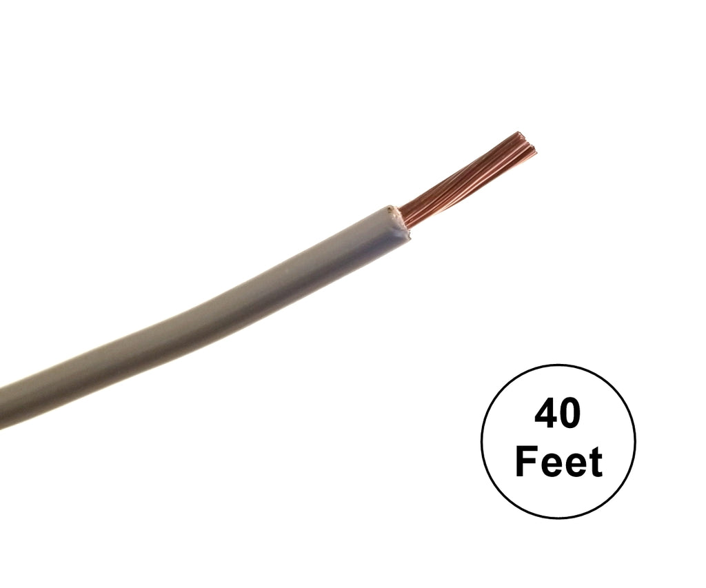 A18-08-40 40FT 18AWG GREY Stranded Automotive Hook Up 50V Wire ~ 80C J ...