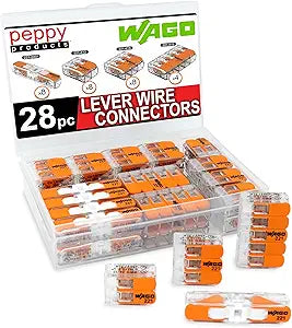 WAGO 28pc kit WAGO 221 Lever Nuts 28pc Compact Splicing Wire Connector ...
