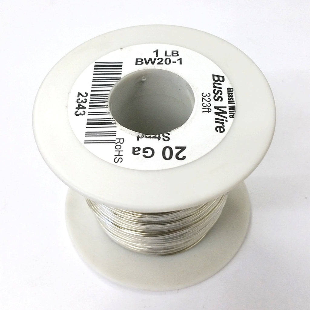 BW20-1, 20 Gauge Tinned Copper Bus Wire, 1 Pound Roll (323' Approx.) 2 ...
