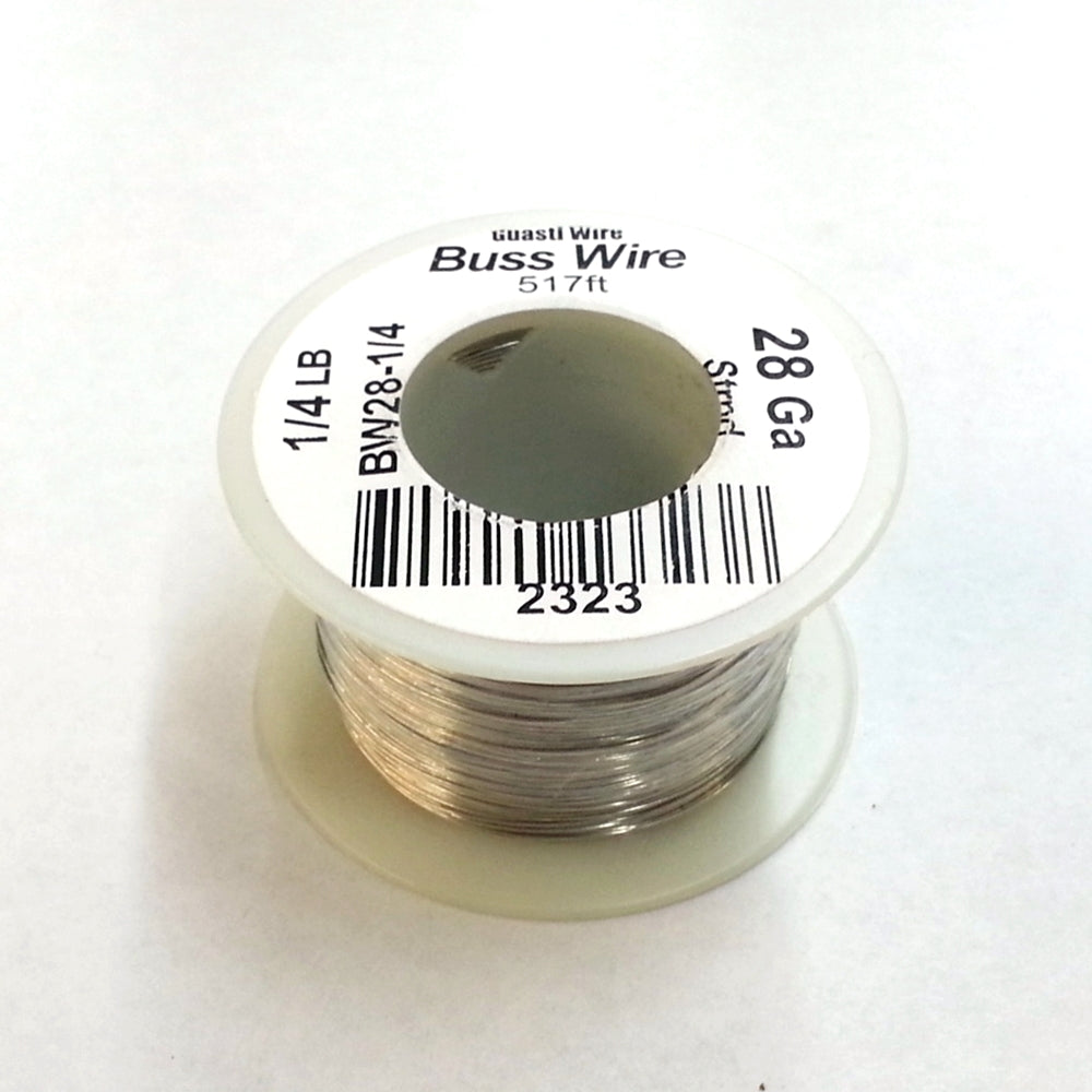 28 Gauge Tinned Copper Bus Wire, 1/4 Pound Roll (517' Approx.) 28AWG B ...