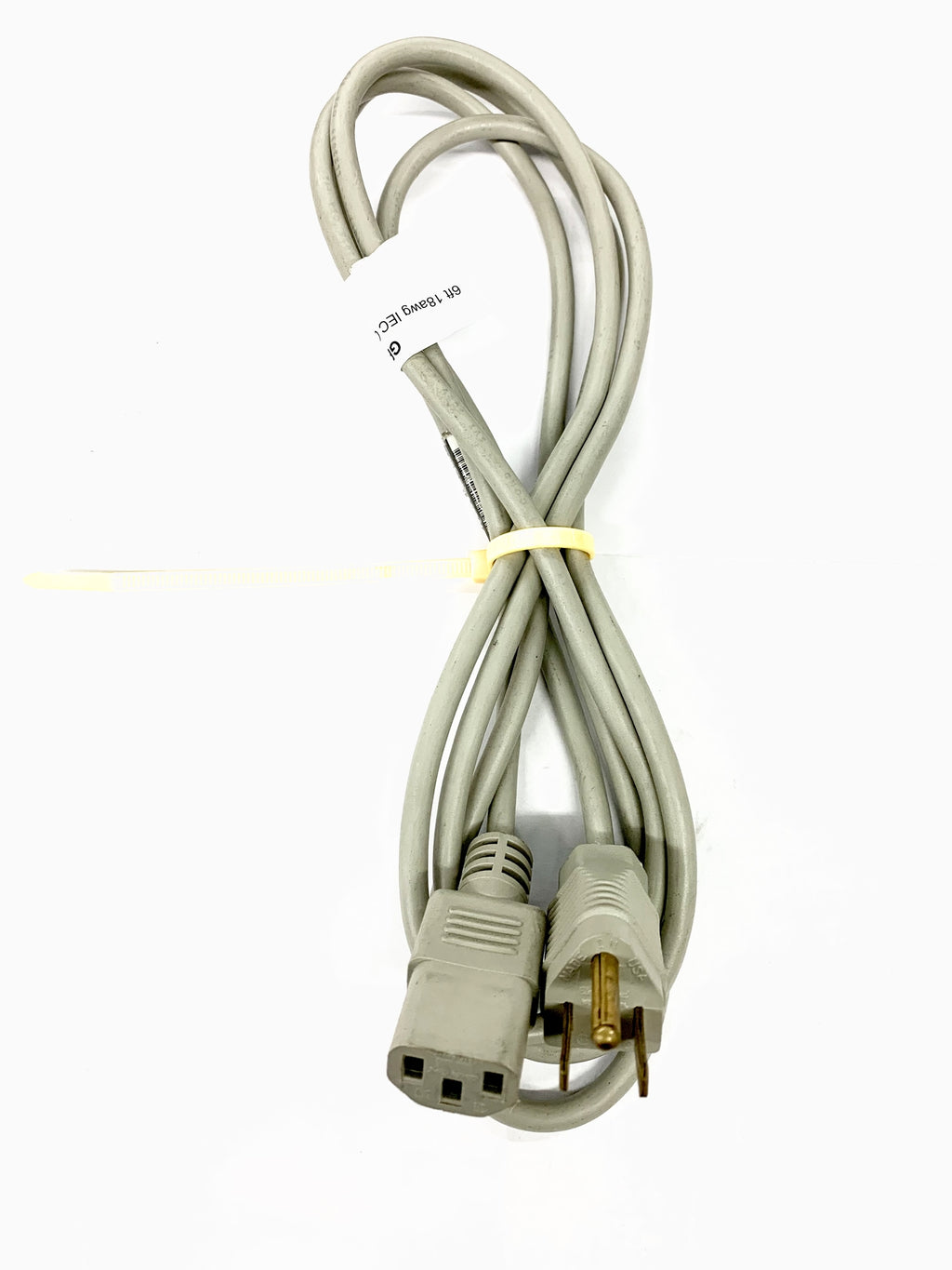 GPW C4, 6 Foot 18/3 Grey Male 5-15P NEMA Plug to Female IEC320 (C13) C ...