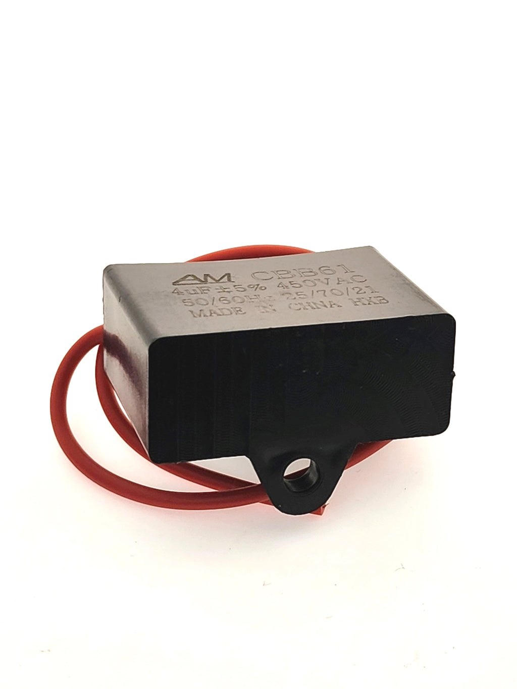 CBB61-4uF, 4uF @ 125/250/450V AC, Single Ceiling Fan Capacitor (CFC-4 ...