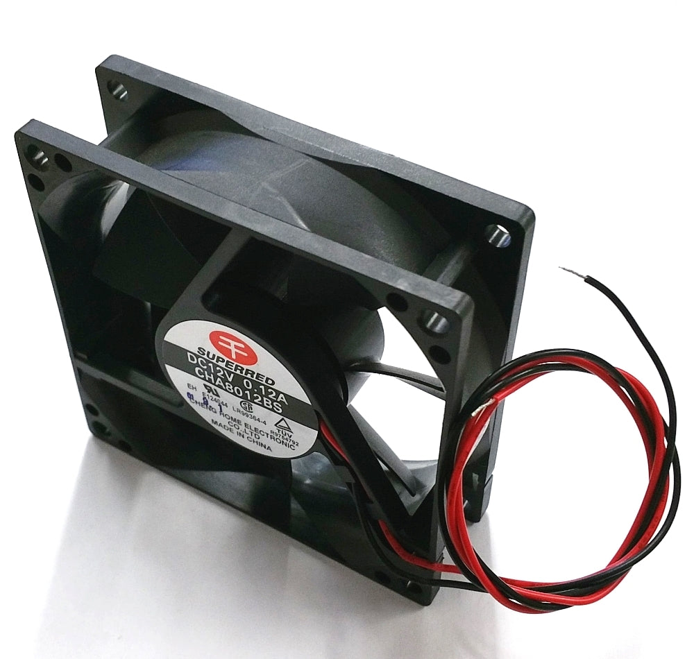 CHA8012BS, Superred 80mm x 80mm x 25mm 12V DC Cooling Fan ~ 30CFM ...
