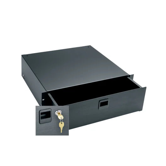 D3LK Middle Atlantic - 3RU Rackmount Drawer, Black Brushed and Anodize ...