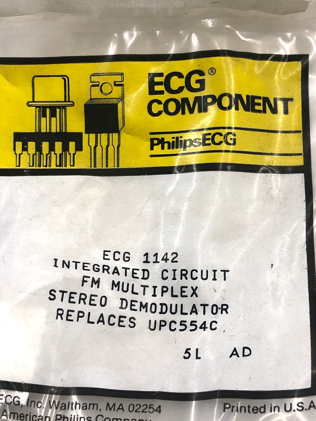 ECG1142, FM Multiplex Stereo Demodulator IC - 14 Pin DIP (NTE1142, UPC ...