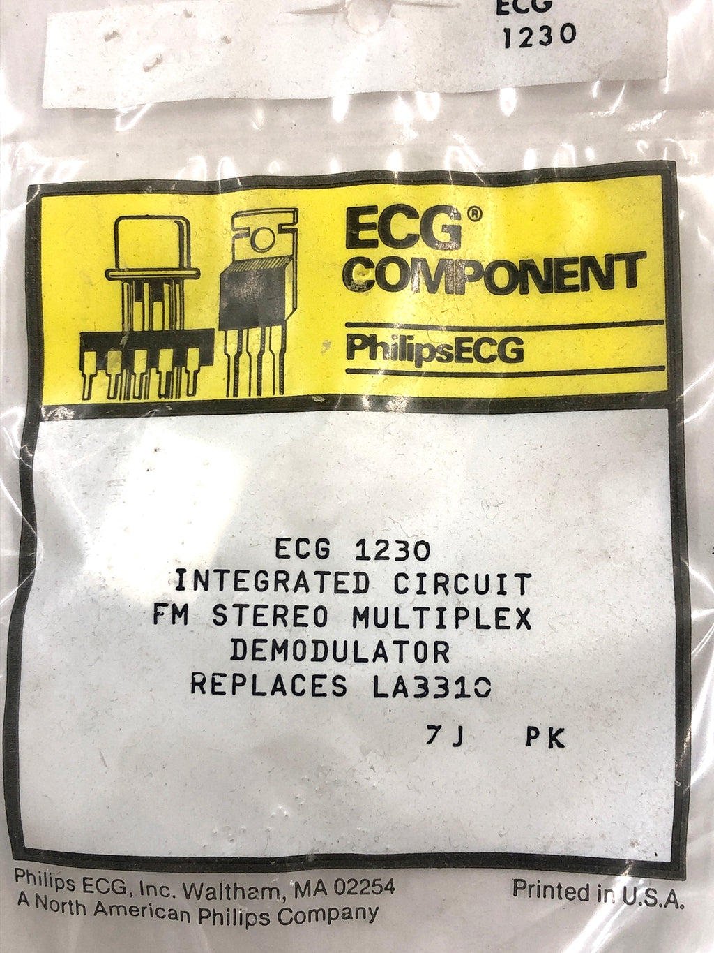 ECG1230, FM Multiplex Stereo Demodulator IC ~ 16 Pin DIP (NTE1230, LA3 ...