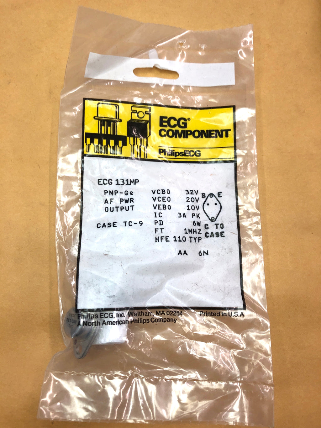 ECG131MP, 1A @ 32V Matched Pair of ECG131 (NPN) Transistors ~ TC-9 (NT ...