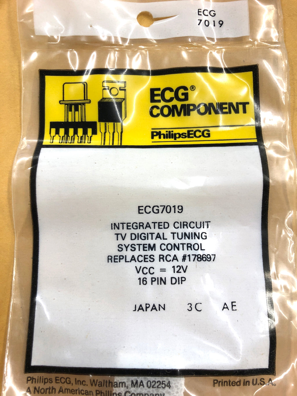 ECG7019 Digital Tuning System Interface IC for TV Systems ~ 16 Pin DIP ...