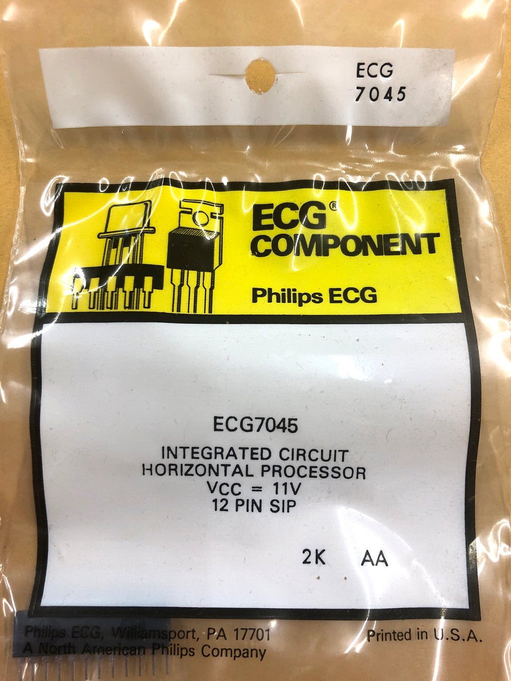 ECG7045, Horizontal Signal Processing IC for CRT Displays ~ 12 Pin SIP ...