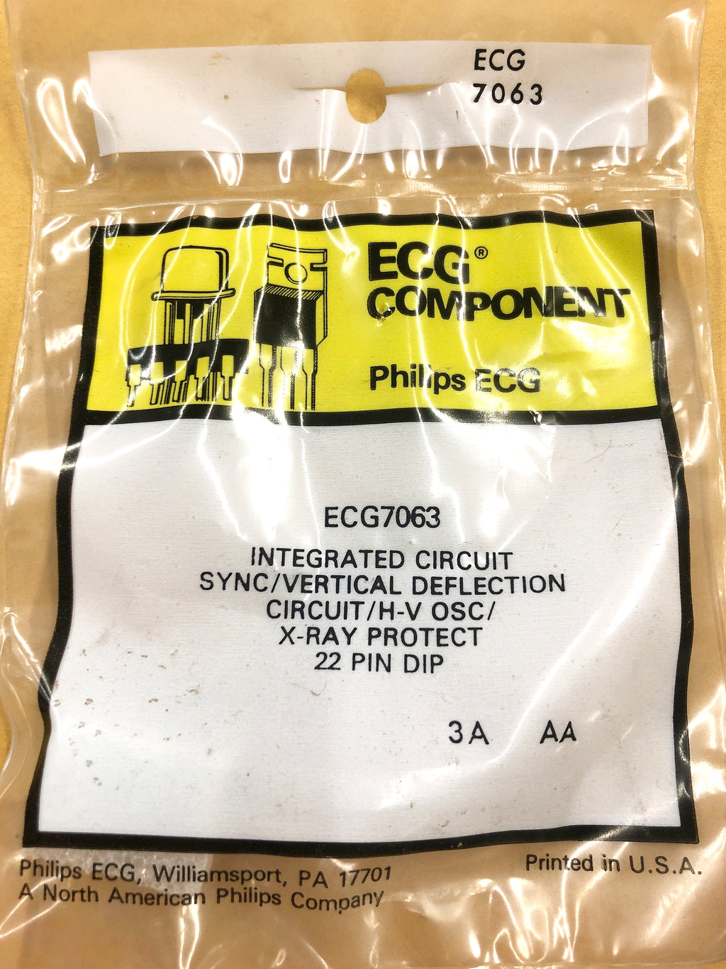 ECG7063, CRT Display Synchronization Deflection Circuit ~ 22 Pin DIP ...