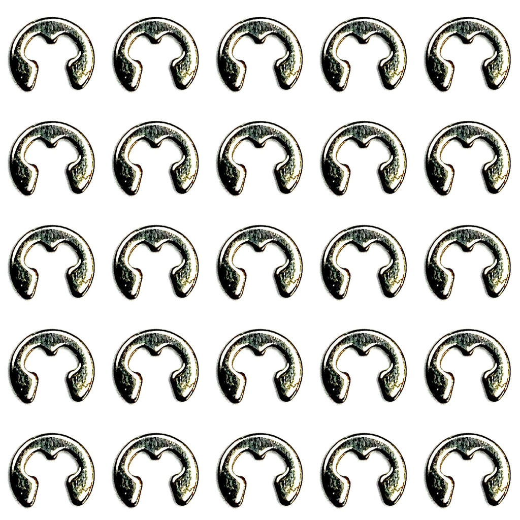 NEW PRB EK2.5, 25 Pack of 2.5mm E-Clips for 2.5mm Diameter Shaft Groov ...