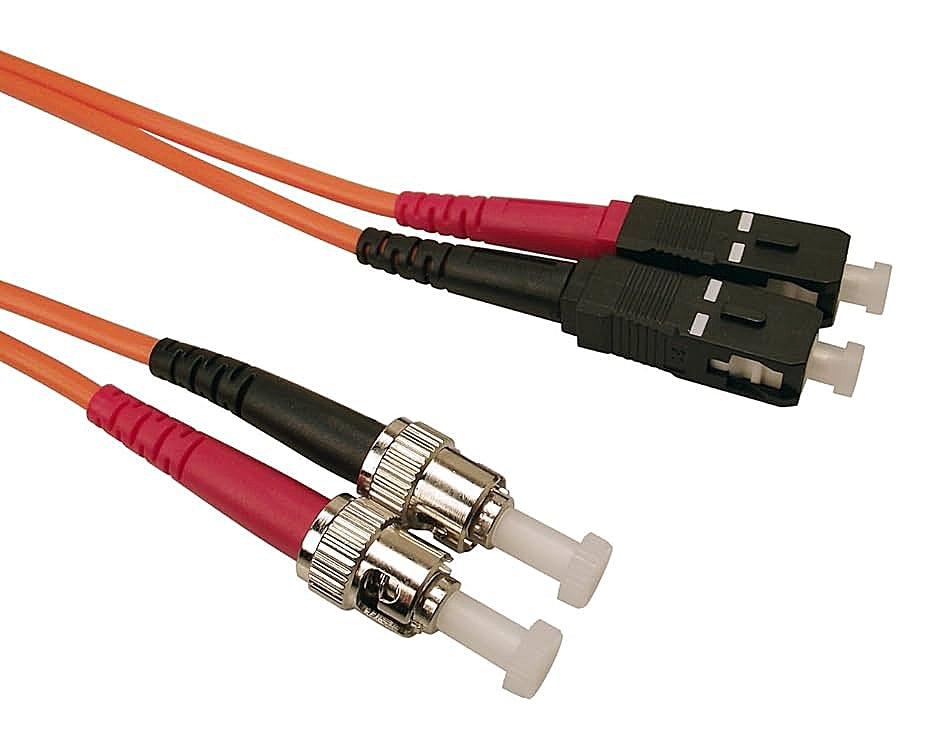 Shaxon FCSTSCF01M, SC to ST 50/125u Multi-Mode Fiber Optic Cable ~ 1 M ...
