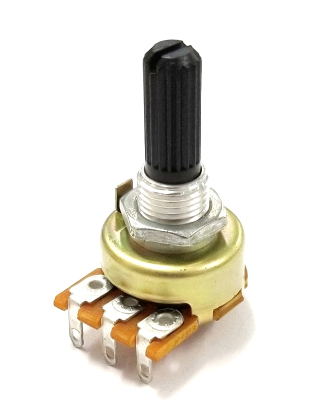 HDK B500N, 500 Ohm 1/4 Watt, 1/4" Spline Shaft Linear Potentiometer ...