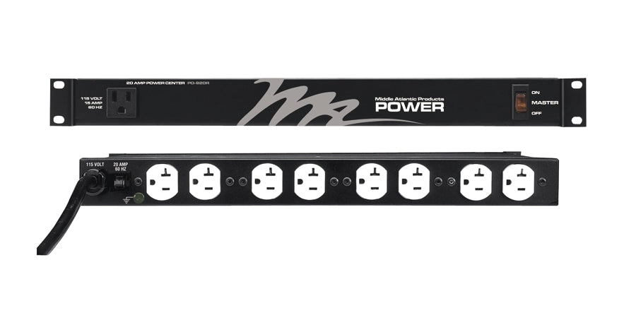 PD-920R Middle Atlantic - Rackmount Power, 9 Outlet, 20A, Basic Surge ...