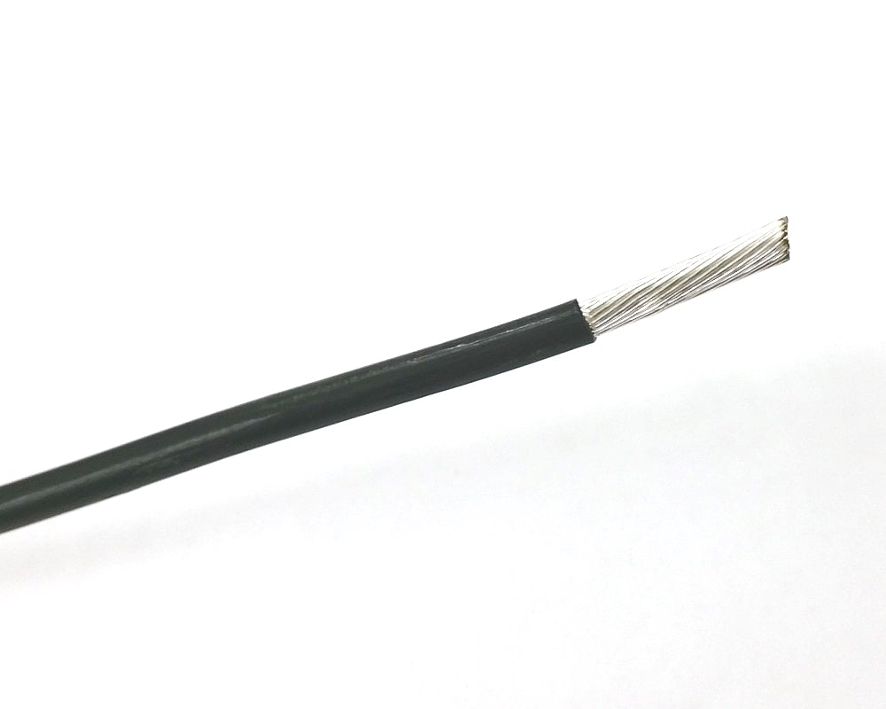 T10-00-100, 100' 10AWG BLACK Hi Temp PTFE Insulated Silver Plated 600 ...