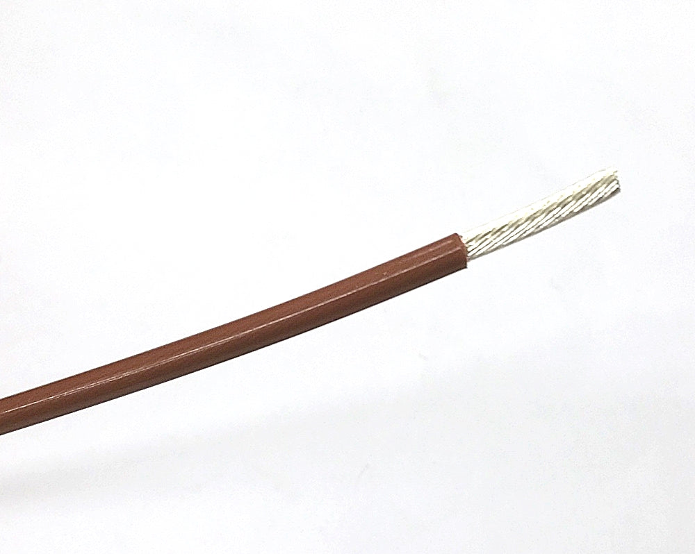 T10-01-100, 100' 10AWG BROWN Hi Temp PTFE Insulated Silver Plated 600 ...