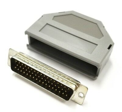 DB 50 Pin Male D-Sub Cable Mount Connector w/ Plastic Cover DB50 ...