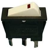 Philmore 30-084 SPST OFF-ON, Red LED Lighted Snap-In Rocker Switch 10A ...