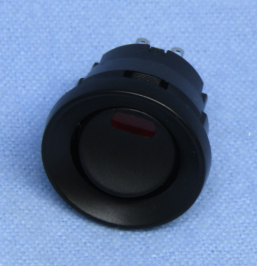 Philmore 30-10059 SPST ON-OFF w/LED, Round Snap-In Rocker Switch 5A ...