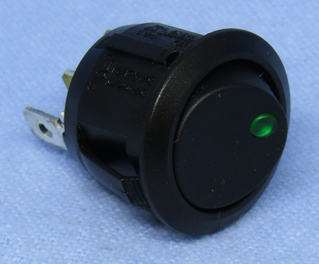 Philmore 30-16285 SPST OFF-ON, 110V AC Green Lighted Snap-In Rocker 10 ...