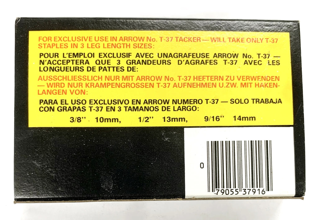 Arrow Fastener # 379, 9/16" (16.0mm) Steel Staples for T37 ~ 1,000 Cou ...