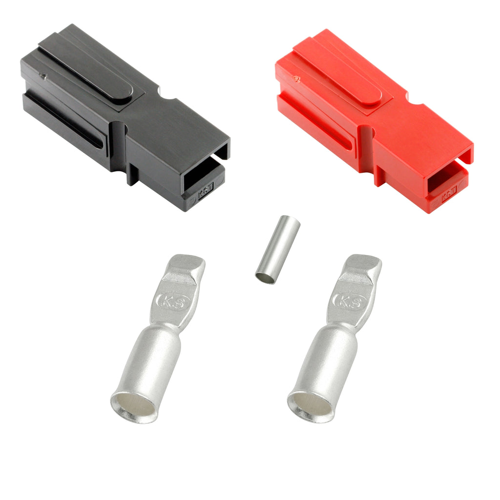 Philmore 49-340, 1 Pair RED & BLACK DC-H 75A @ 6AWG powerpole Type DC ...