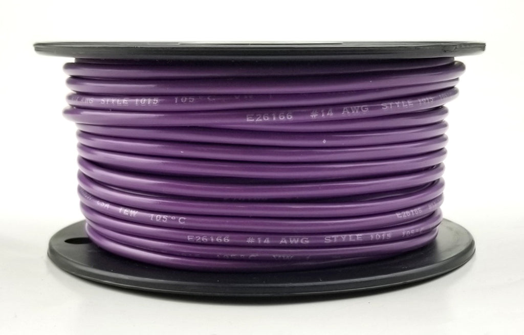H614-07-25 25FT 14AWG VIOLET Stranded Appliance & Marine 600V Wire UL1 ...
