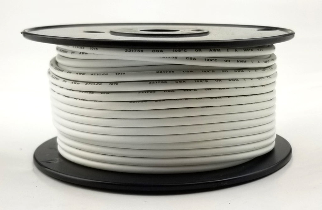 H610-09-25 25FT 10AWG WHITE Stranded Appliance & Marine 600V Wire UL10 ...