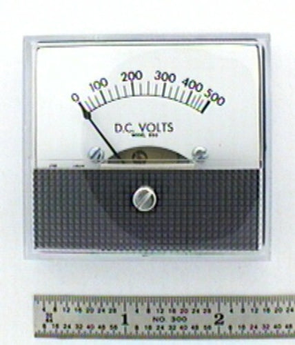 Shurite 8118Z, 0-500 Volt DC Analog Meter ~ 2.5" x 2.3" Panel Face 2 ...