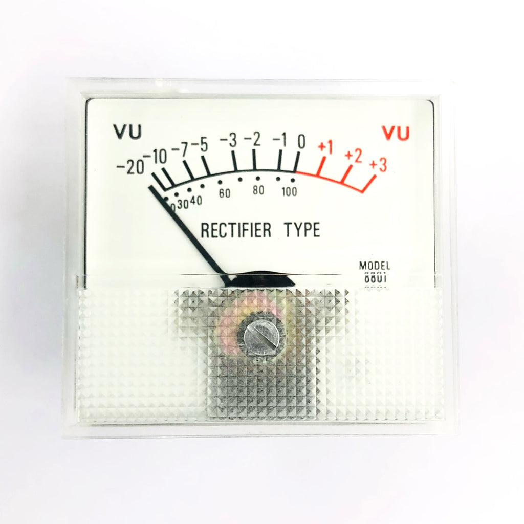 Shurite 8801Z, -20 to +3 VU Analog Meter ~ 2.5" x 2.3" Panel Face, 2 ...