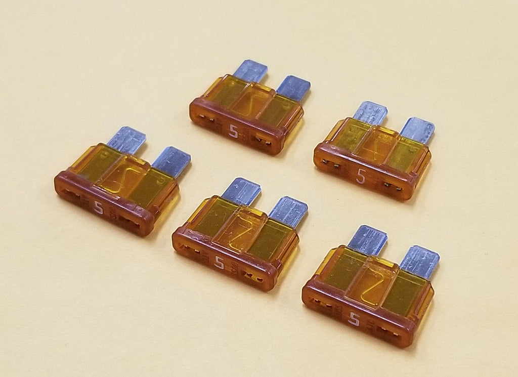 ATC5-5, 5A 32V Bussmann ATC Type Automotive Blade Fuses Lot of 5 ~ Tan ...