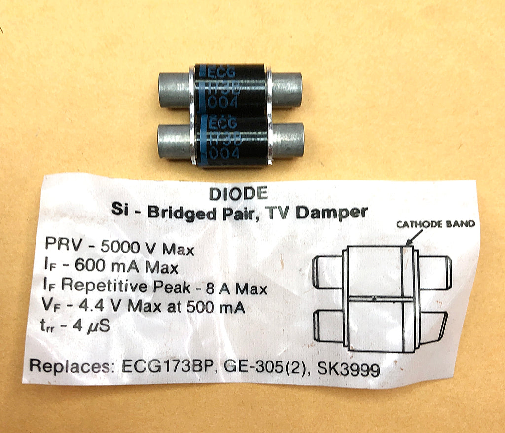 ECG173BP, Bridged Pair TV Damper Diode 5KV PRV ~ (NTE173BP) – MarVac ...