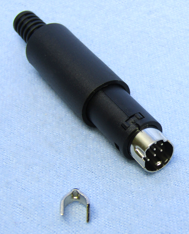 EMA8, Philmore 8 Pin Inline Male Mini DIN Connector ~ Solder Type ...
