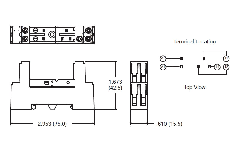 NTE R95-130 5 Pin Slim Line Relay Socket for NTE R22 & R49 SPDT Relays ...