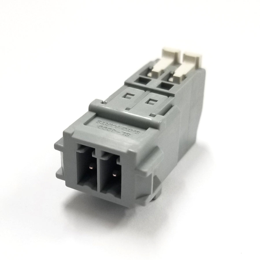 Sato Parts # SL-4000-AJ-2P, 2 Male Pin Screwless, Latching Terminal Ja ...