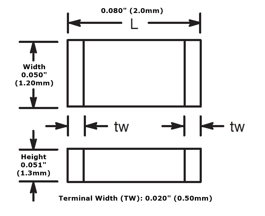NTE SMC-1206C-4D7 Ceramic 4.7pF @ 50V NPO 1206 Surface Mount Capacitor ...