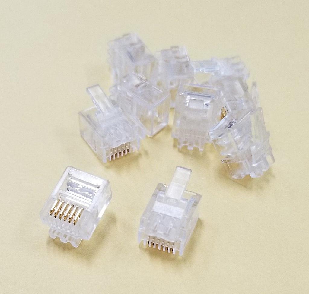 Philmore TEC3, 6 Conductor RJ12 (6P6C) Male Modular Crimp Plugs ~ 10 P ...