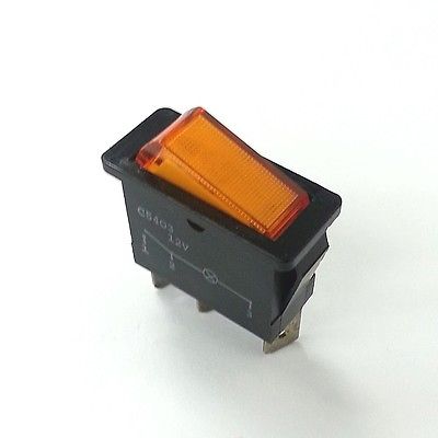 Arcolectric C5403ATBA7 SPST ON-OFF 12V Amber Lighted Rocker Switch 16A ...