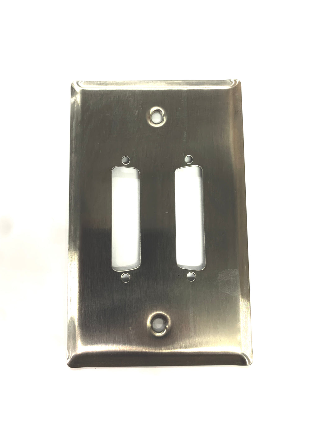 WP-25-2H, Double Hole Steel Wall Plate for 25 Pin & 44 Pin D-Sub Conne ...