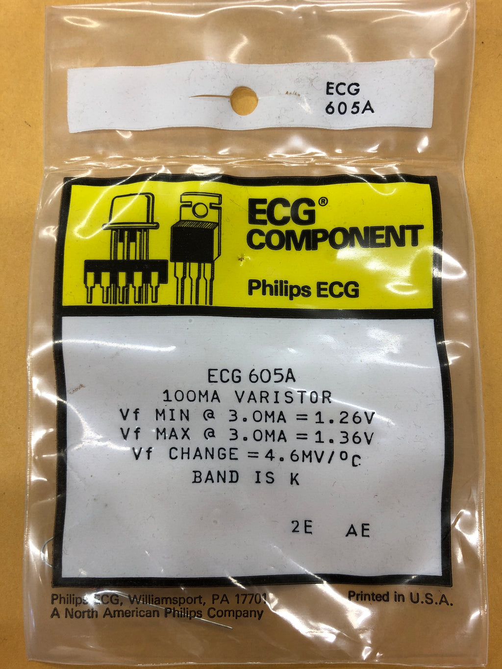 ECG605A VARISTOR SI – MarVac Electronics