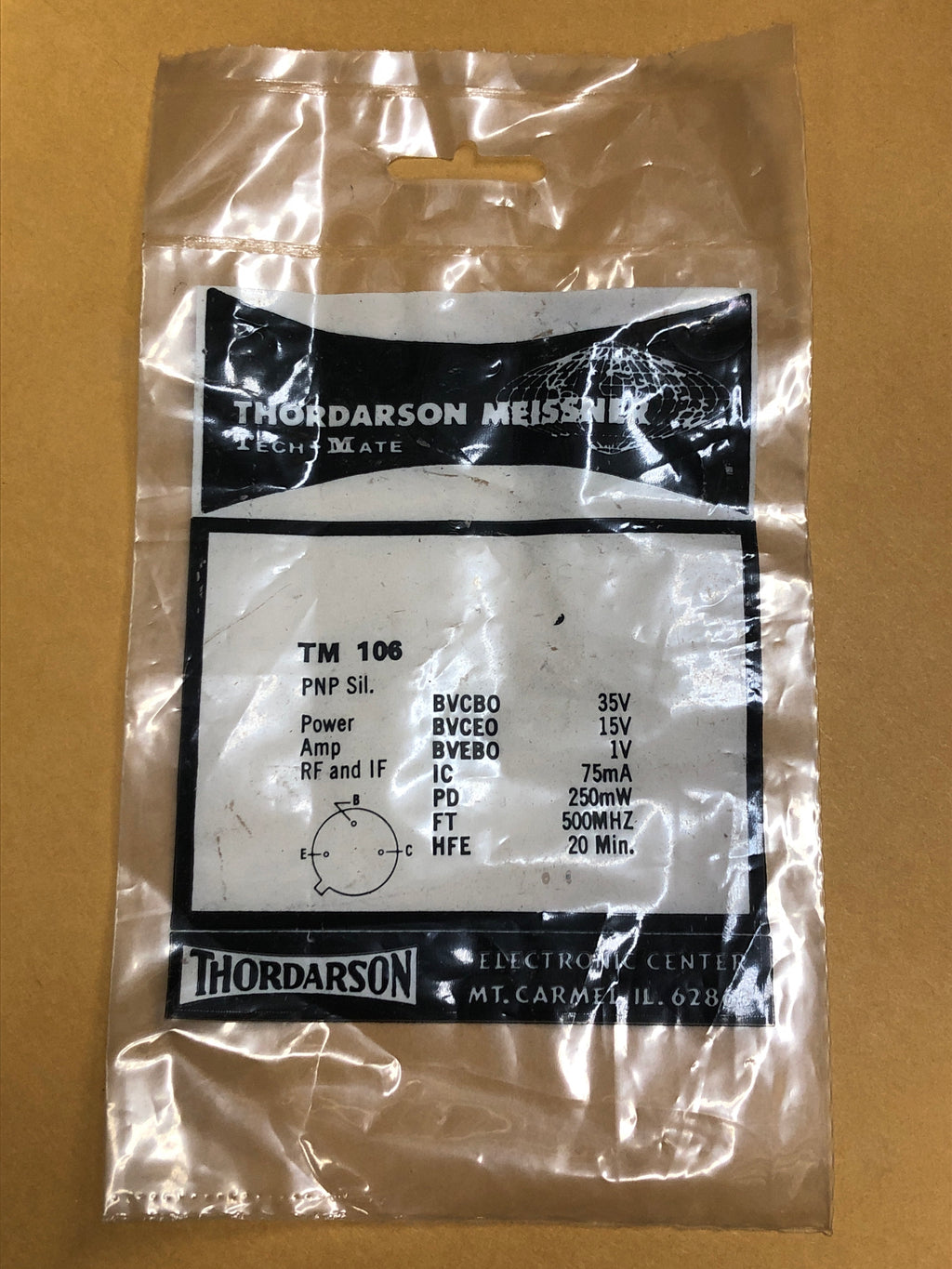 Silicon PNP transistor switching TM106 (106) – MarVac Electronics