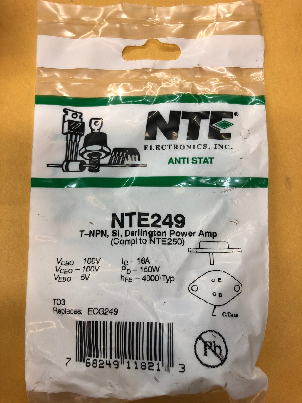 NTE249 T NPN DARL – MarVac Electronics