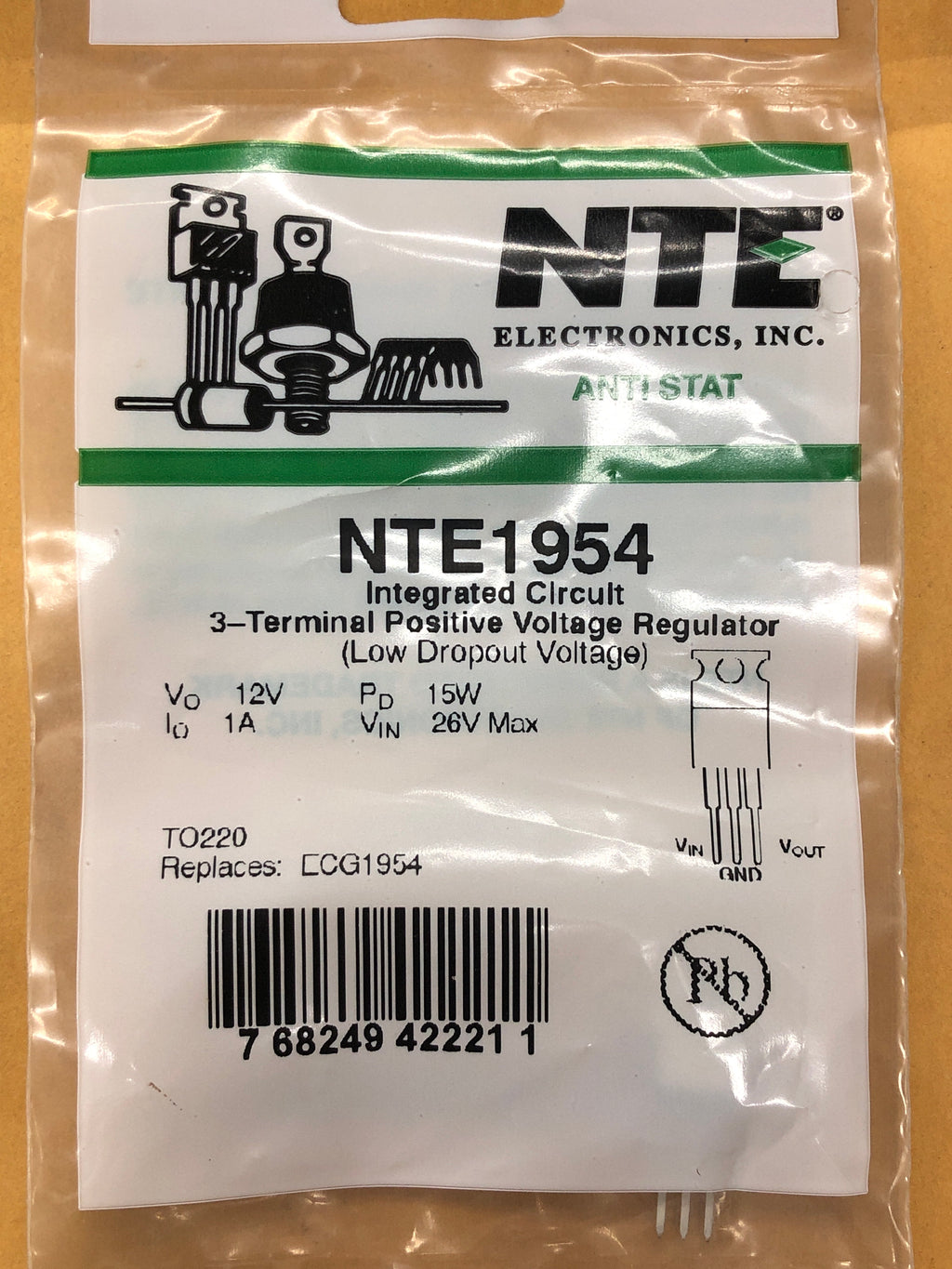 NTE1954 IC VLTG REG – MarVac Electronics