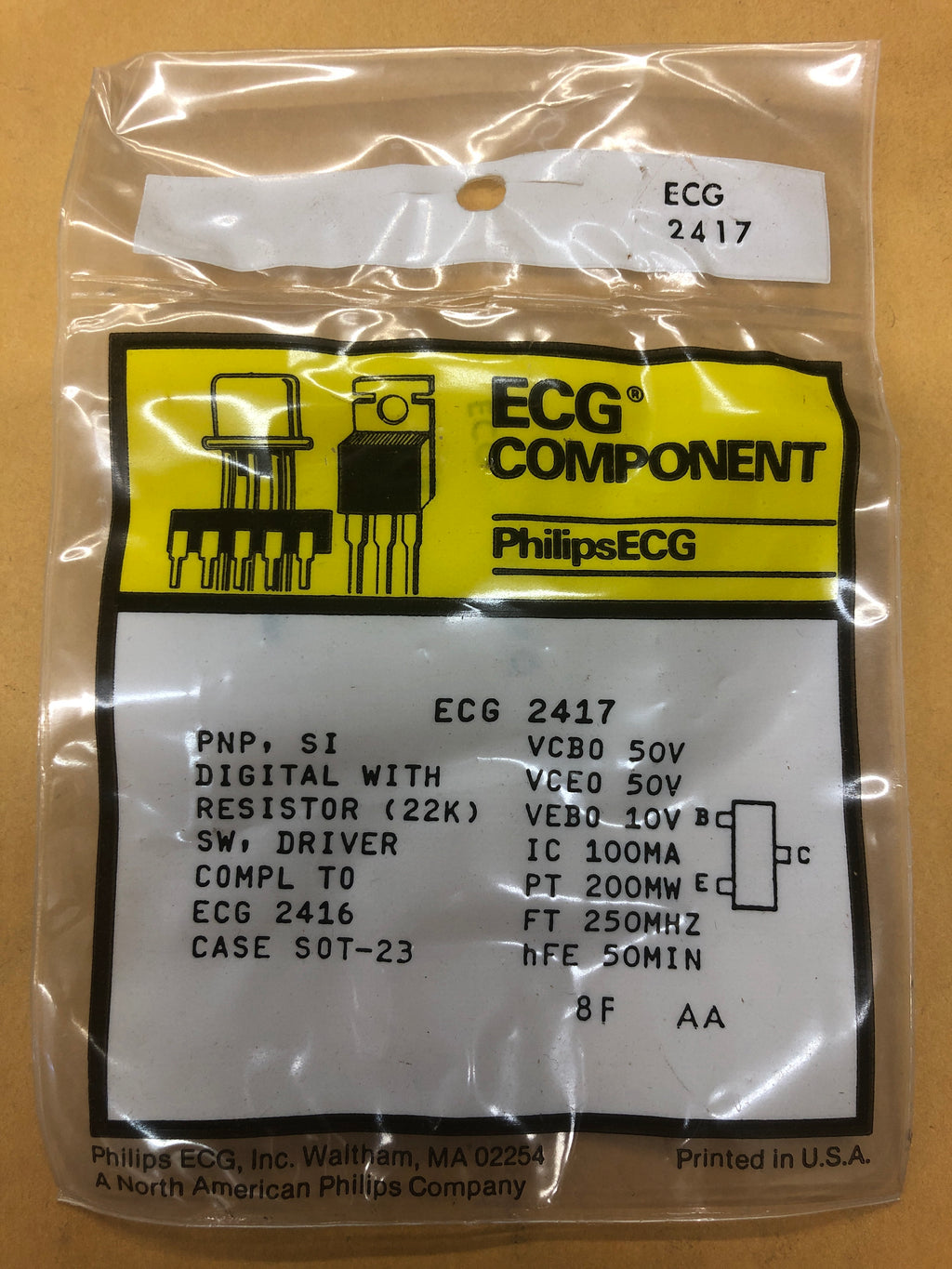 ECG2417 T PNP SI WITH RES – MarVac Electronics